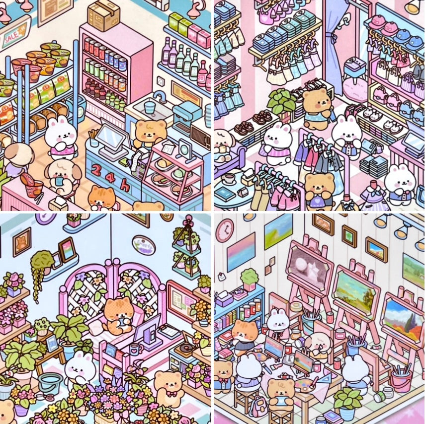 11072 3D Diorama Stores Stickers-12 – BCmini
