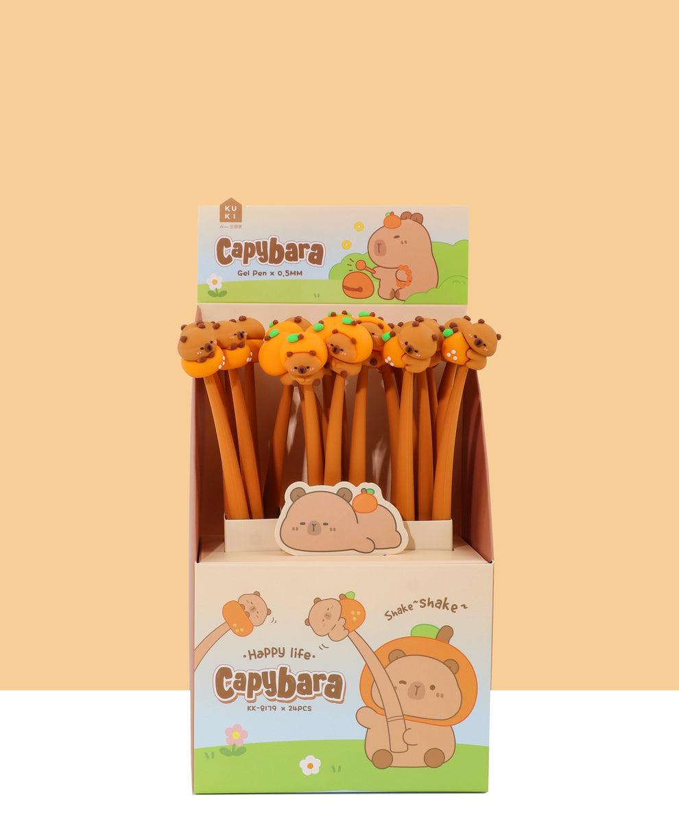 22646 CAPYBARA WIGGLE GEL PEN-24 – BCmini